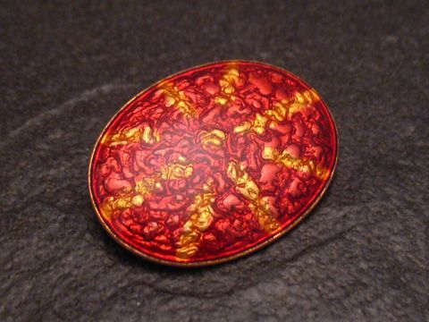 Brosche SUN rot-gelb - Emaille vergoldet - VINTAGE - 31,99 EUR