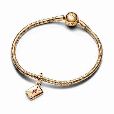 Pandora 762606C01 - Liebesbrief Umschlag Charm-Anhänger - Gelbgold verg ...