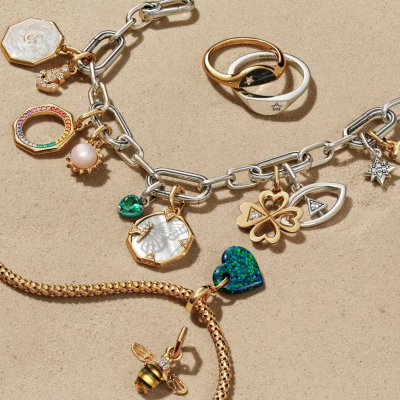 Pandora 161198C01-60 Doppel-Herz funkelnder Ring - Gr. 60 - Gelbgold ...