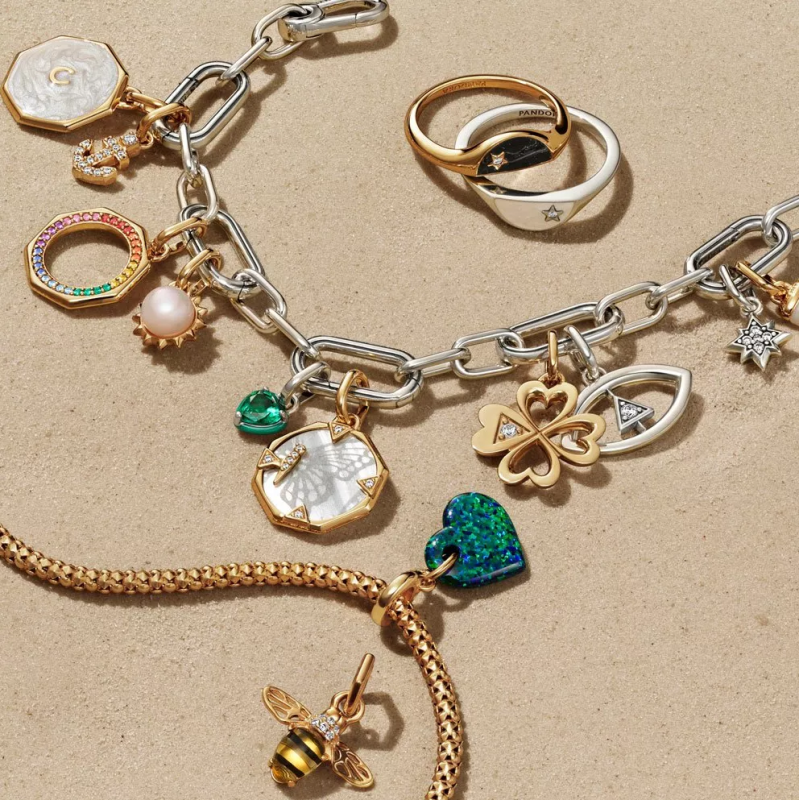 Pandora 161198C01-60 Doppel-Herz funkelnder Ring - Gr. 60 - Gelbgold ...