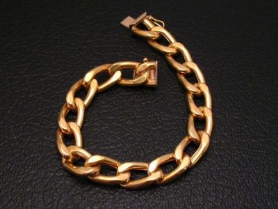 Gold Armband 19 cm - PANZER - Gold 750 - 1999 EUR
